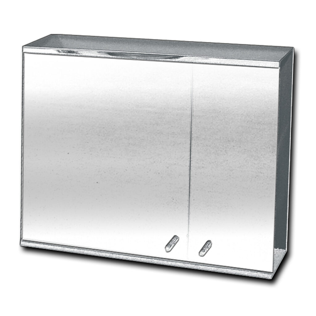 Stainless Steel Border with Frameless Mirror Door Cabinet - Fidelis ...