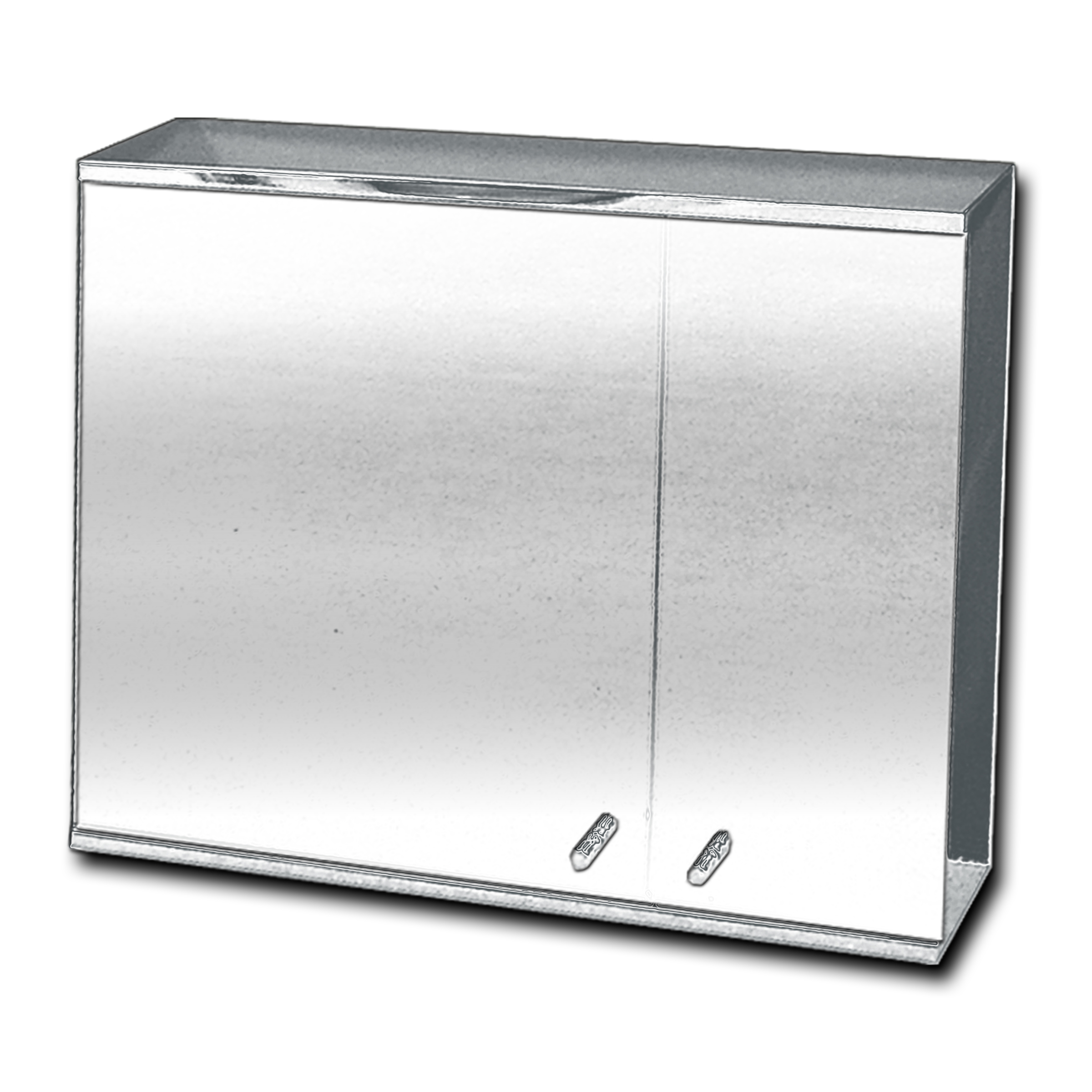 Stainless Steel Border with Frameless Mirror Door Cabinet - Fidelis ...