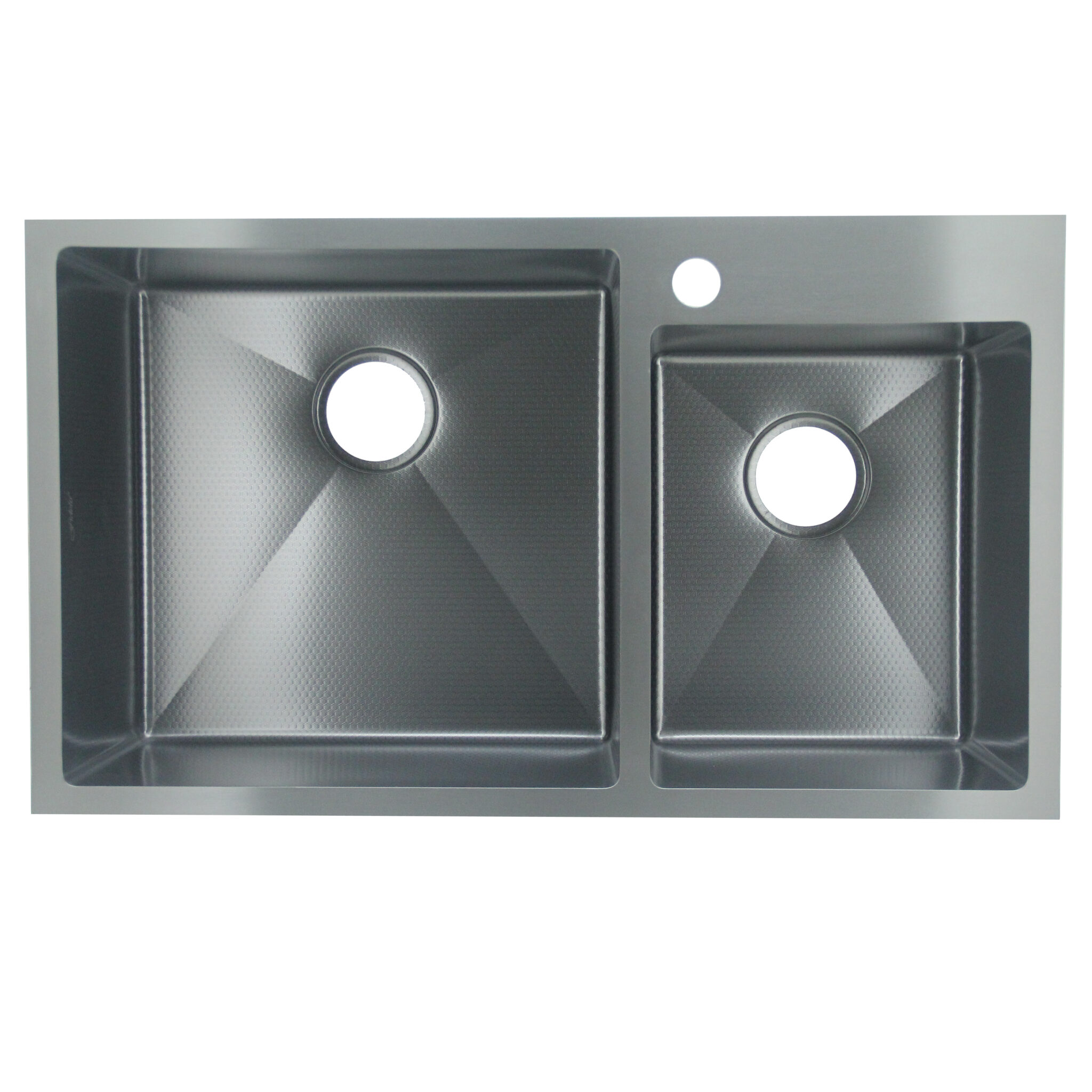 Double Bowl (Kitchen Sink) (3mm Thickness Top) (Honeycomb Nano Black ...