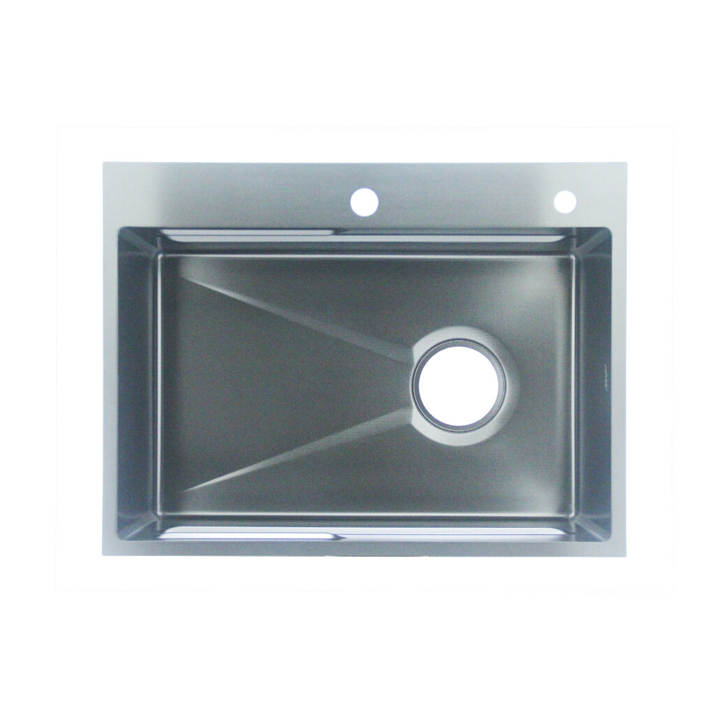 Single Bowl (Kitchen Sink) (3mm Thickness Top) (Embossed Nano Black ...