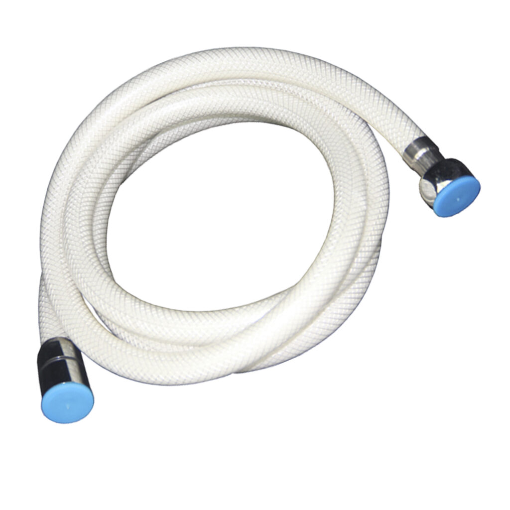 1.5M White Braided Shower Hose - Fidelis Singapore